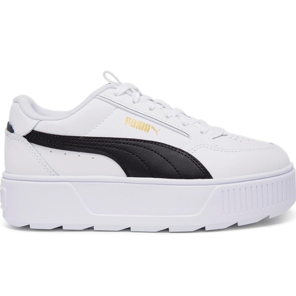 Puma | Shoes | Puma White And Black Platform Sneakers 85 | Poshmark